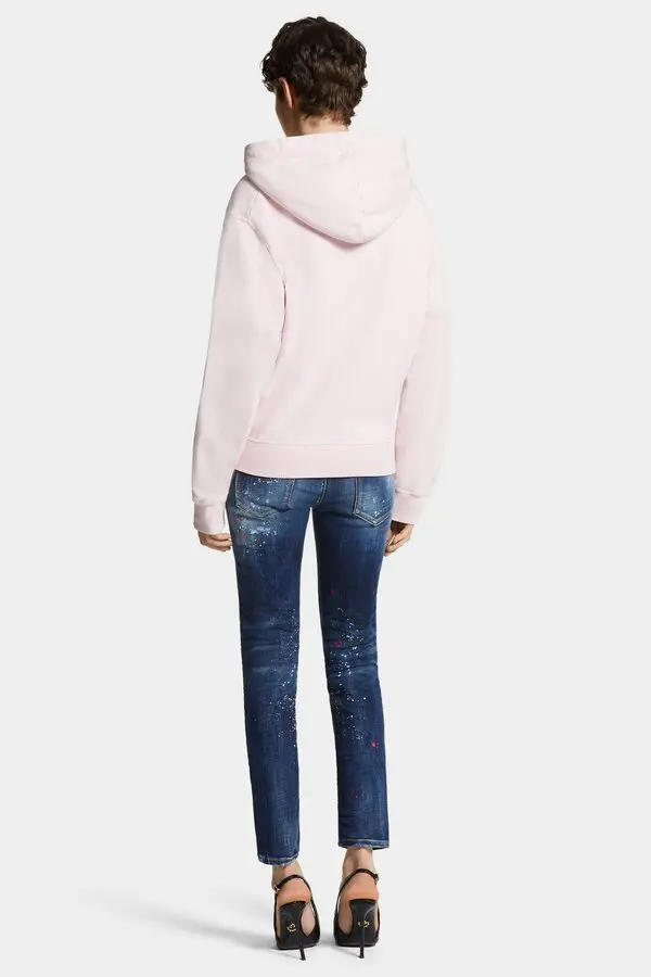 Dsquared2 Jennifer Jeans With Red Spot Wash - Blue