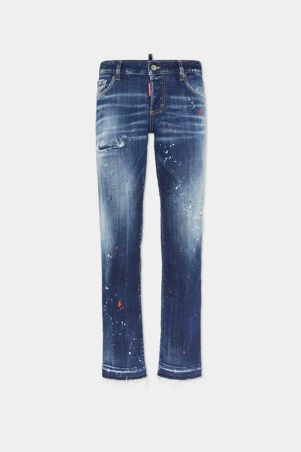 Dsquared2 Jenna Jeans Medium Wash With Spot Details - Blue