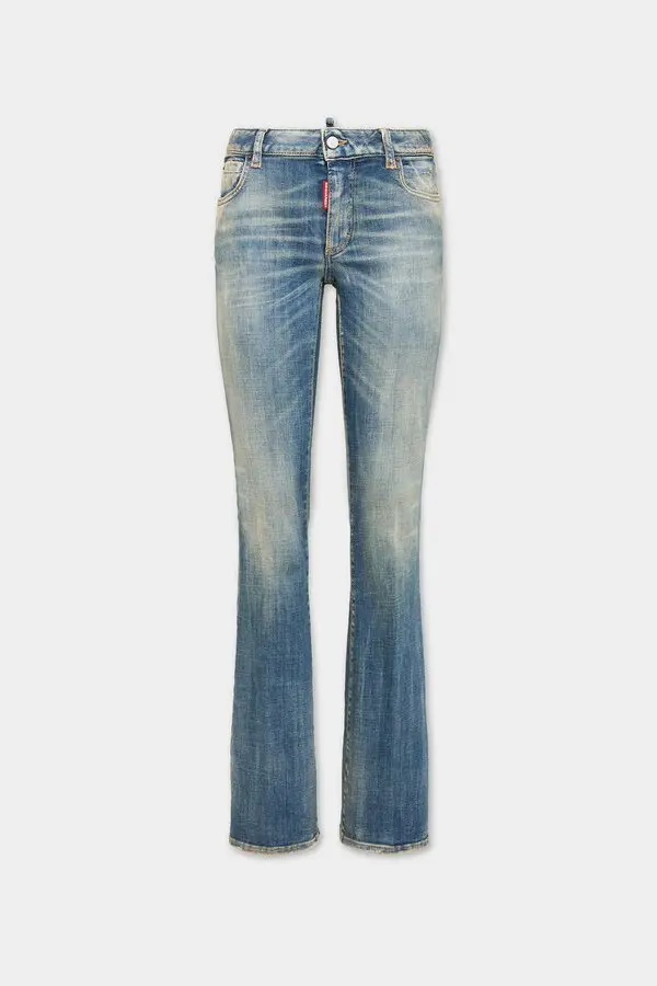 Dsquared2 Medium Waist Flare Jeans - Blue