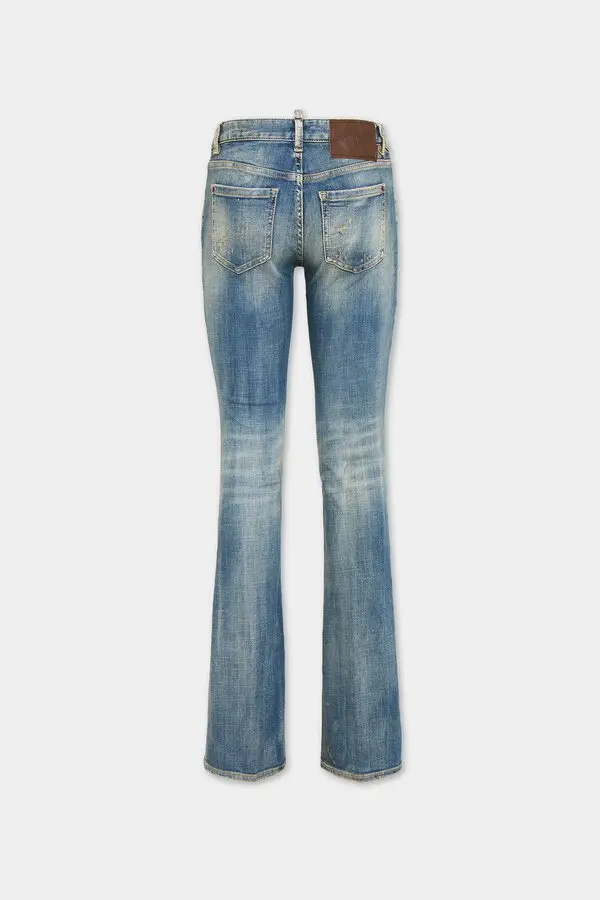 Dsquared2 Medium Waist Flare Jeans - Blue