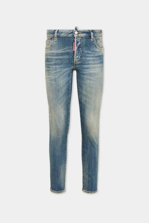 Dsquared2 Medium Sandy Wash Medium Waist Jennifer Jeans - Blue