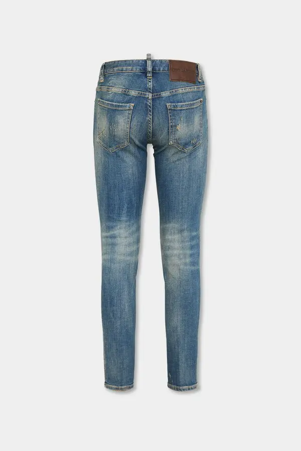 Dsquared2 Medium Sandy Wash Medium Waist Jennifer Jeans - Blue