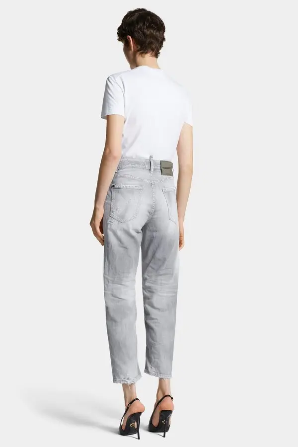 Dsquared2 Brushed Wash Boston Jeans - Grey