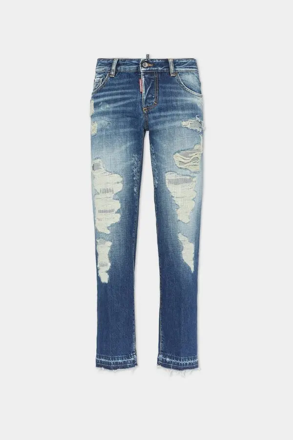 Dsquared2 Medium Wash Distressed Denim Jeans