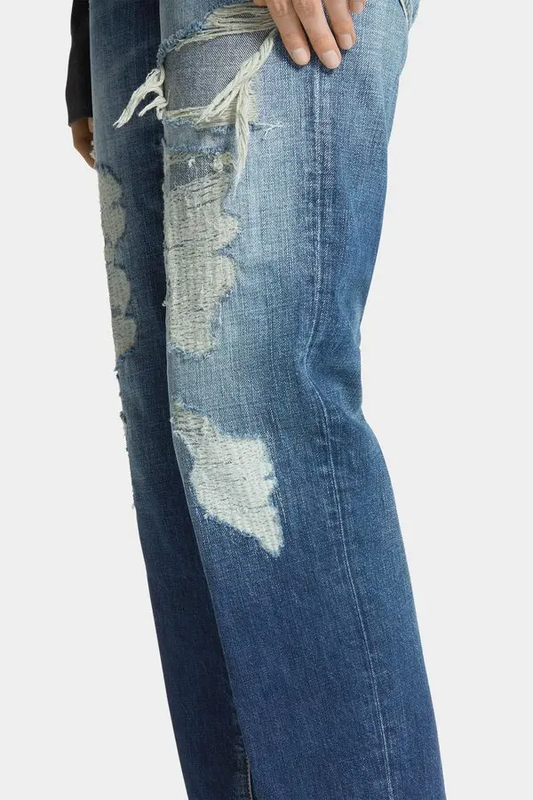 Dsquared2 Medium Wash Distressed Denim Jeans