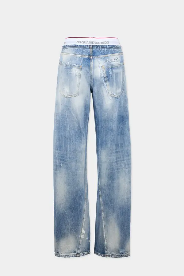 Dsquared2 Loose Twist Jeans - Blue