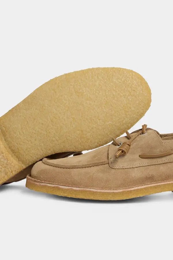 Dsquared2 Neoclassic Suede Boat Shoes - Beige