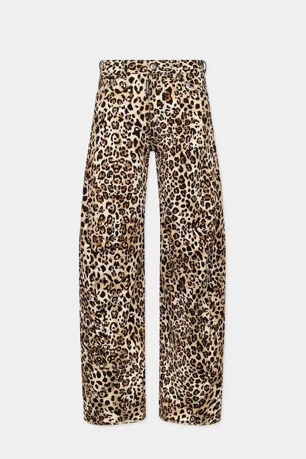 Dsquared2 Wild2 Printed Loose Fit Jeans - Black