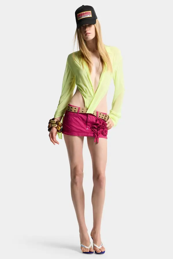 Dsquared2 Embroidered Rosette Mini Skirt