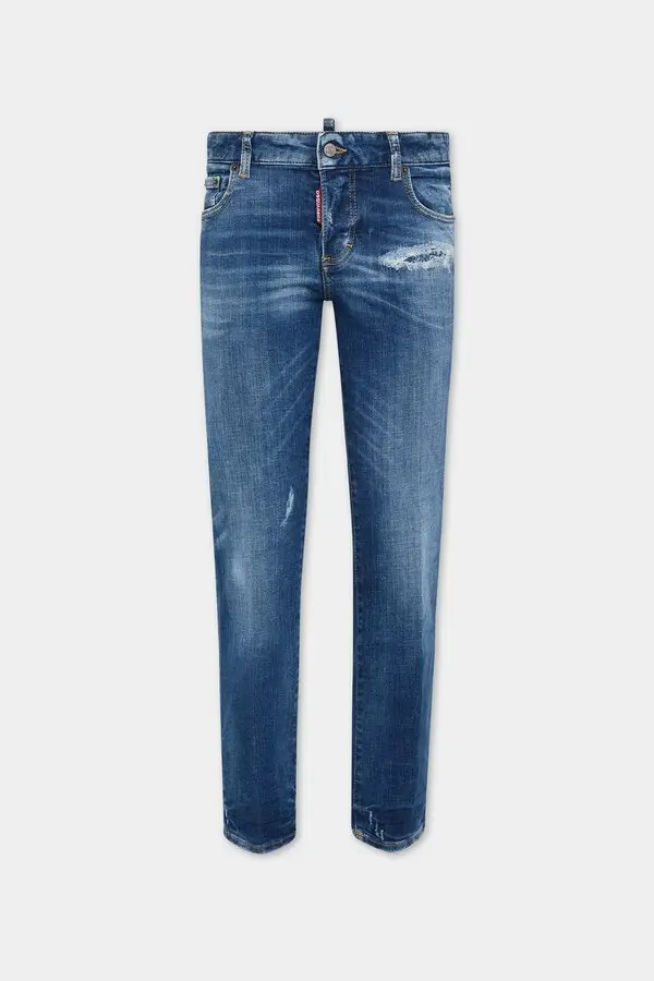Dsquared2 Medium Wash Jenna Jeans With Distressed Detailing