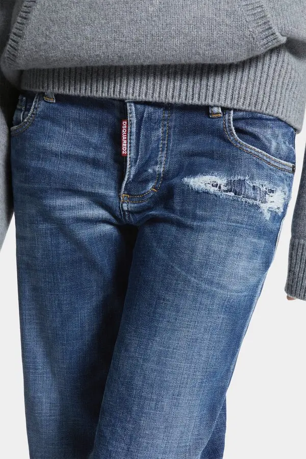 Dsquared2 Medium Wash Jenna Jeans With Distressed Detailing