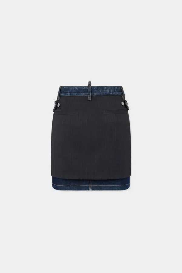 Dsquared2 Hybrid Tailored Denim Skirt