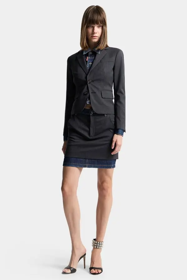 Dsquared2 Hybrid Tailored Denim Skirt