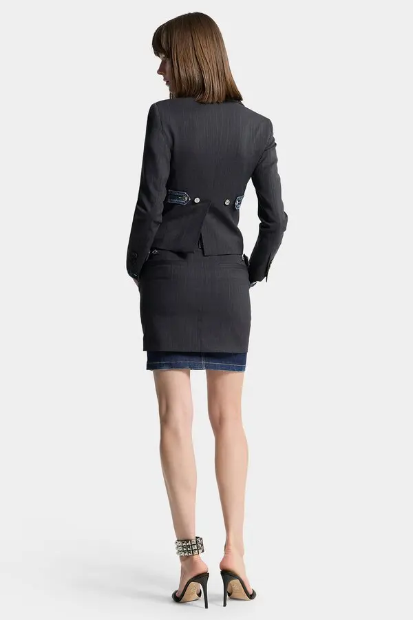 Dsquared2 Hybrid Tailored Denim Skirt