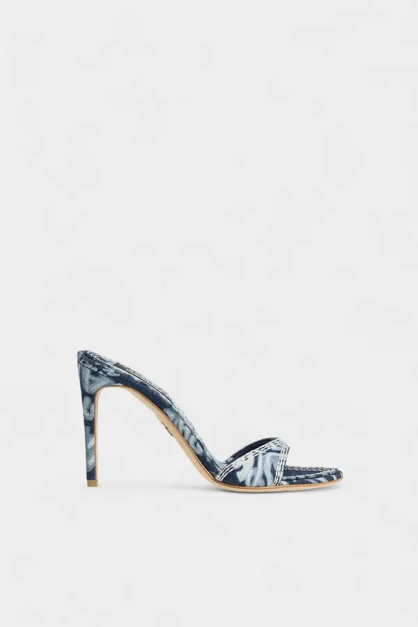 Dsquared2 Rebel Hibiscus Twin Mule Sandals