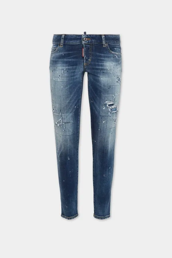 Dsquared2 Jennifer Jeans With Crystal Embellishments - Blue