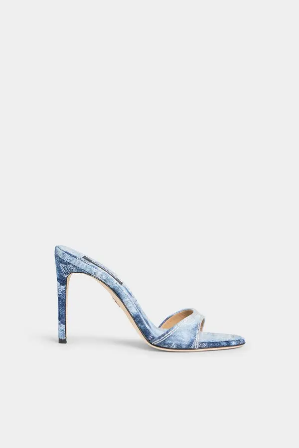 Dsquared2 Monogram Heeled Mules - Blue