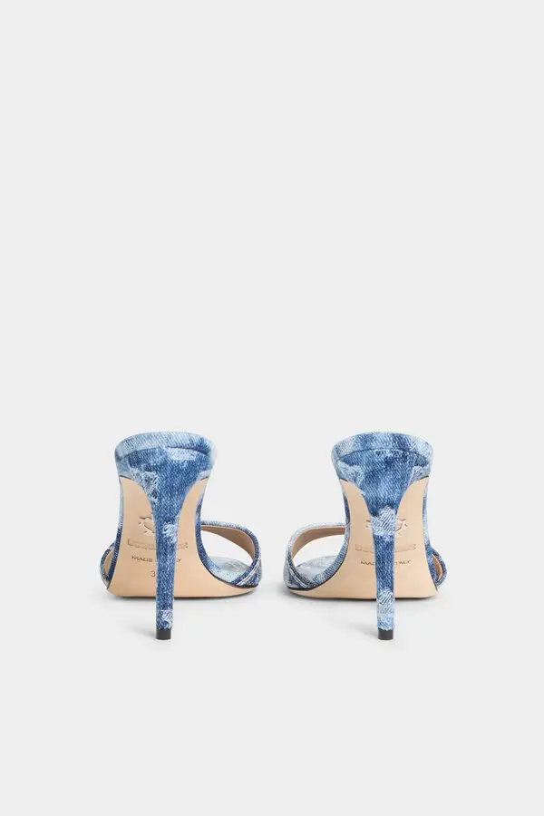 Dsquared2 Monogram Heeled Mules - Blue