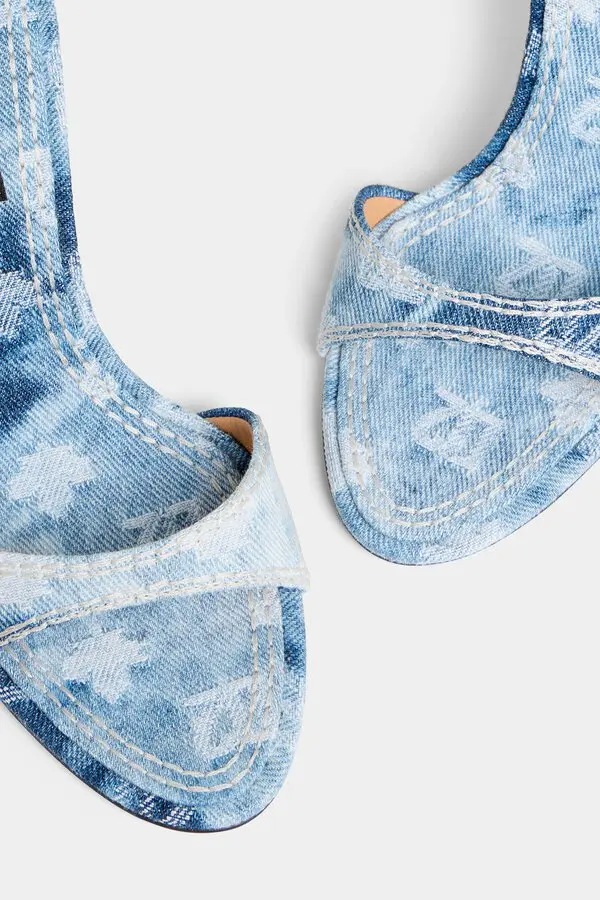 Dsquared2 Monogram Heeled Mules - Blue
