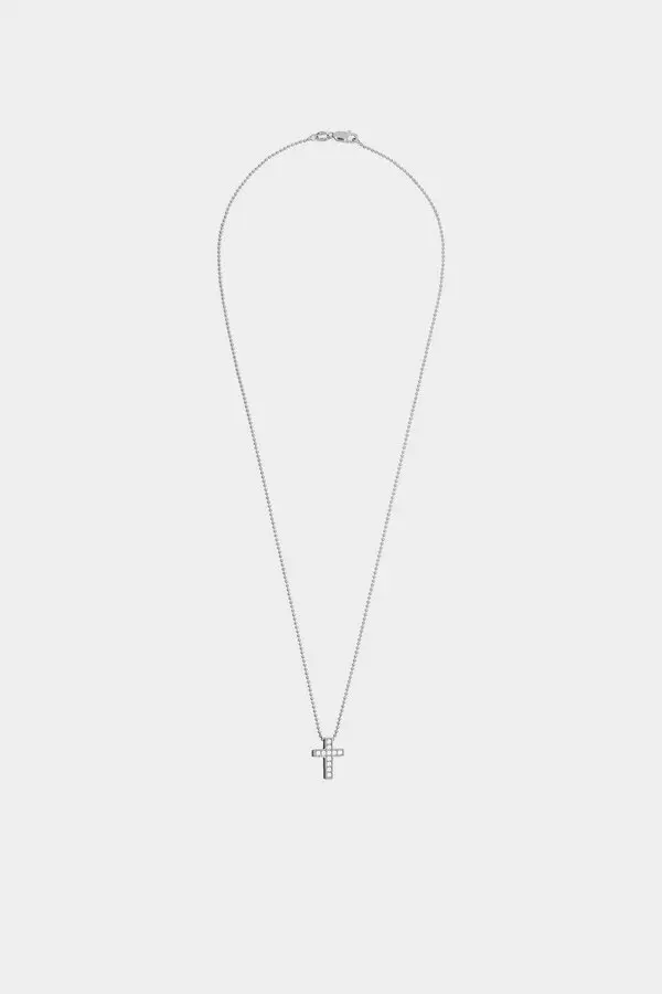 Dsquared2 Cross Pendant Necklace With Crystal Embellishments - Fantasy