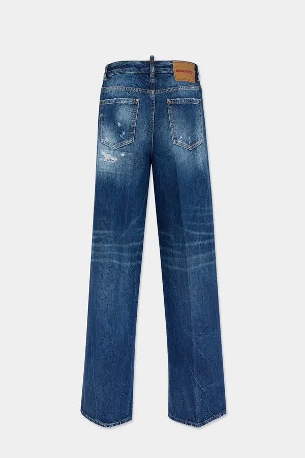 Dsquared2 Medium Wash Baggy Traveller Jeans