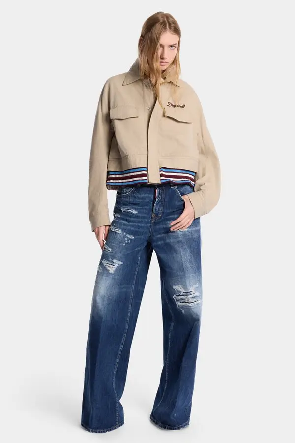 Dsquared2 Medium Wash Baggy Traveller Jeans
