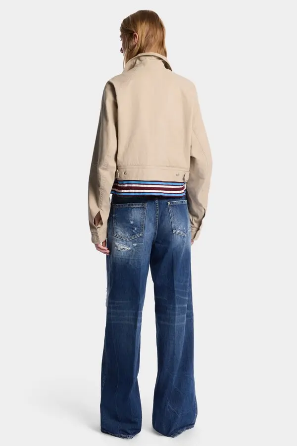 Dsquared2 Medium Wash Baggy Traveller Jeans