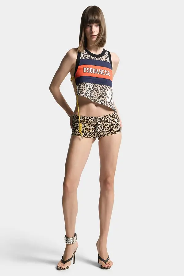 Dsquared2 Leopard Print Hot Pants