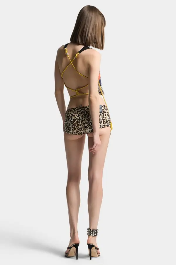 Dsquared2 Leopard Print Hot Pants