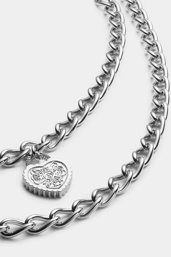 Dsquared2 Layered Heart Charm Necklace