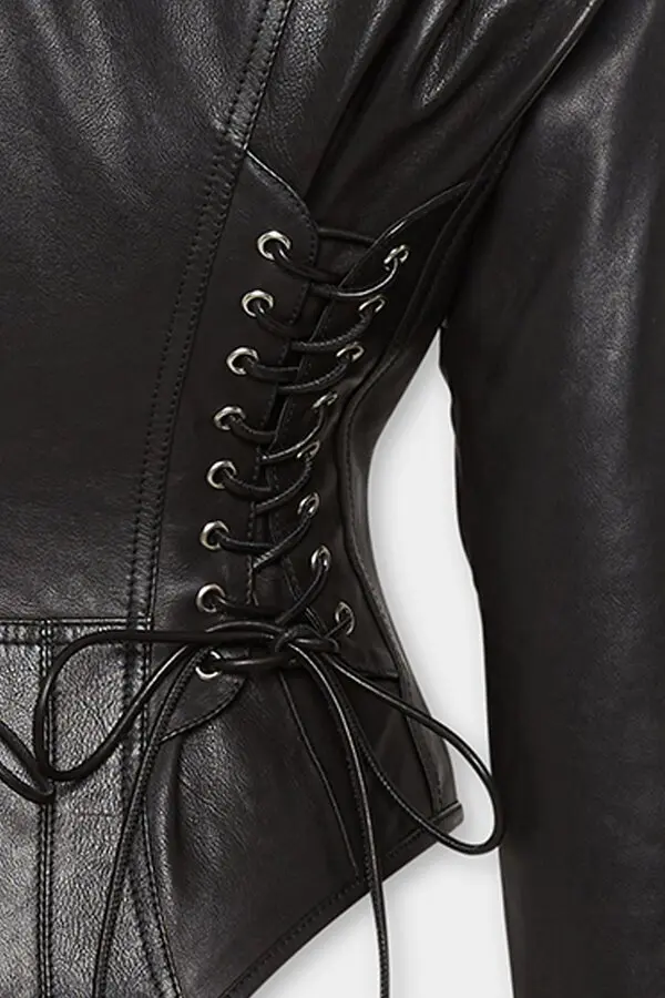 Dsquared2 Ducati X Laced Leather Biker Bodysuit
