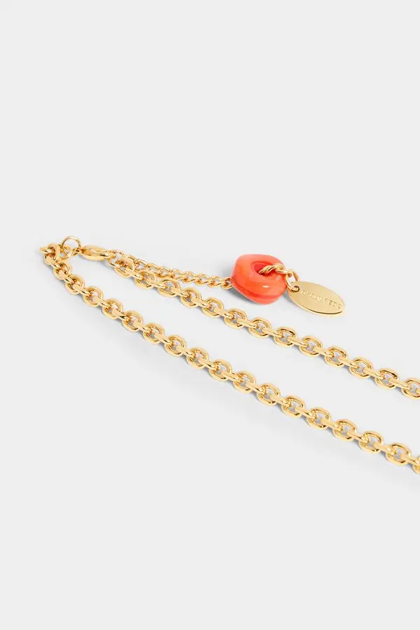 Dsquared2 Tone Brass Charm Necklace - Gold