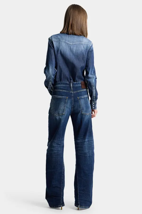 Dsquared2 Dark Smoker Wash Loose Twist Jeans