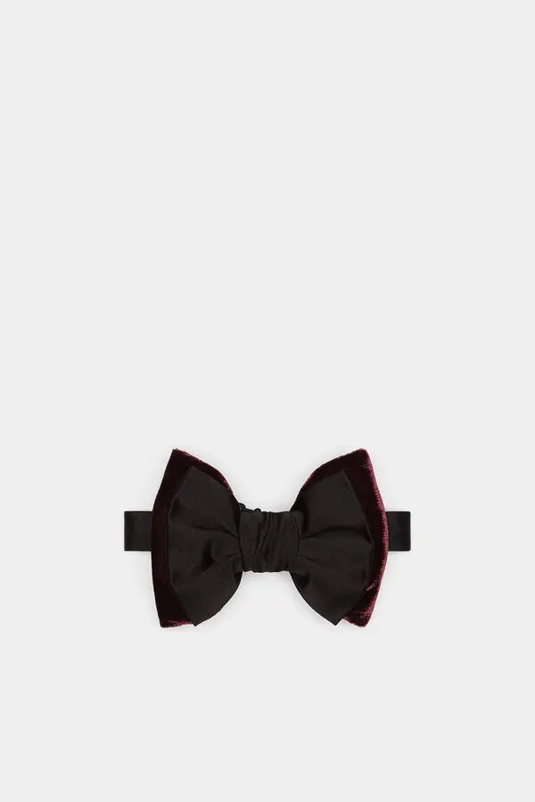 Dsquared2 Silk And Velvet Bow Tie - Black