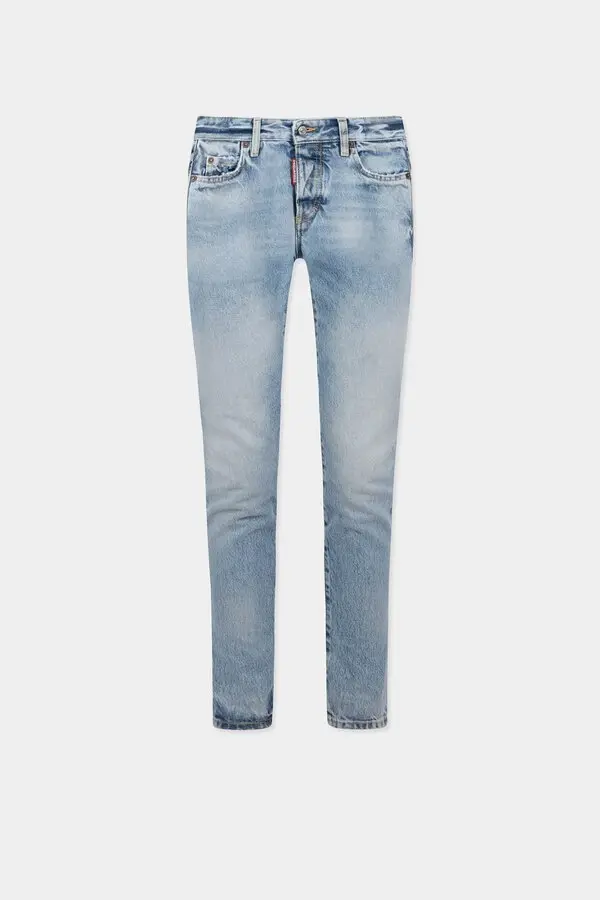 Dsquared2 Light Diagonale Wash Skinny Jeans
