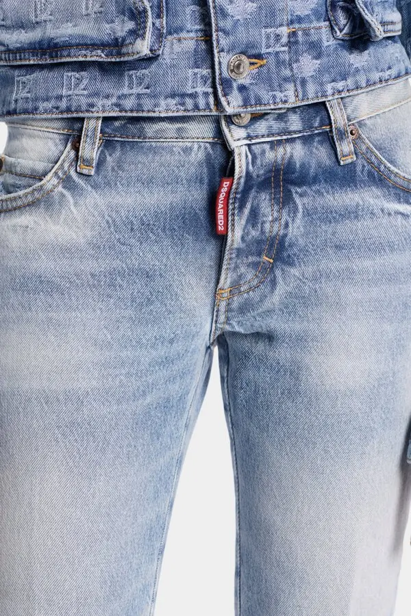 Dsquared2 Light Wash Skinny Jeans - Blue