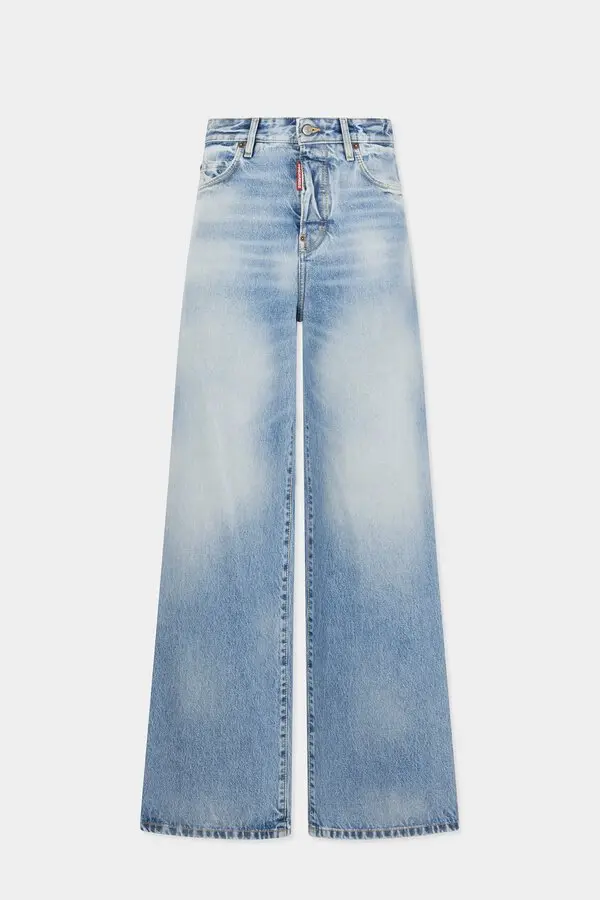 Dsquared2 Light Wash Baggy Jeans - Blue