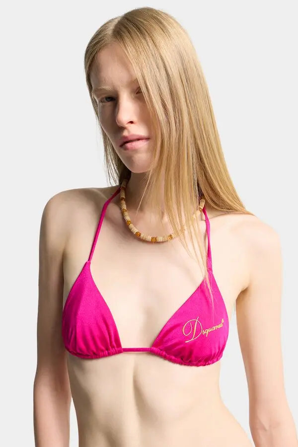 Dsquared2 Triangle Bikini Top - Fuchsia