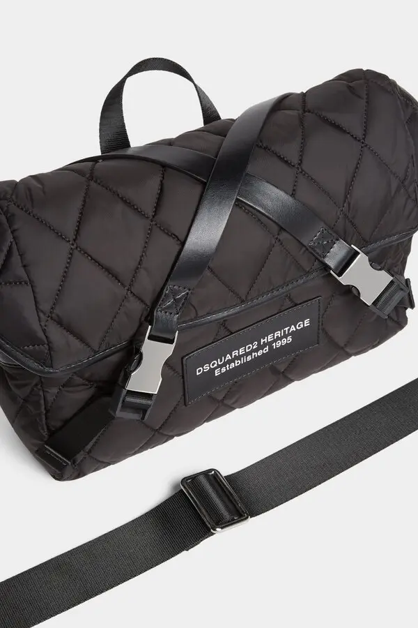Dsquared2 Quilted Nylon Messenger Bag