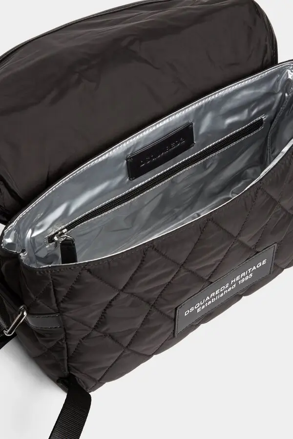Dsquared2 Quilted Nylon Messenger Bag