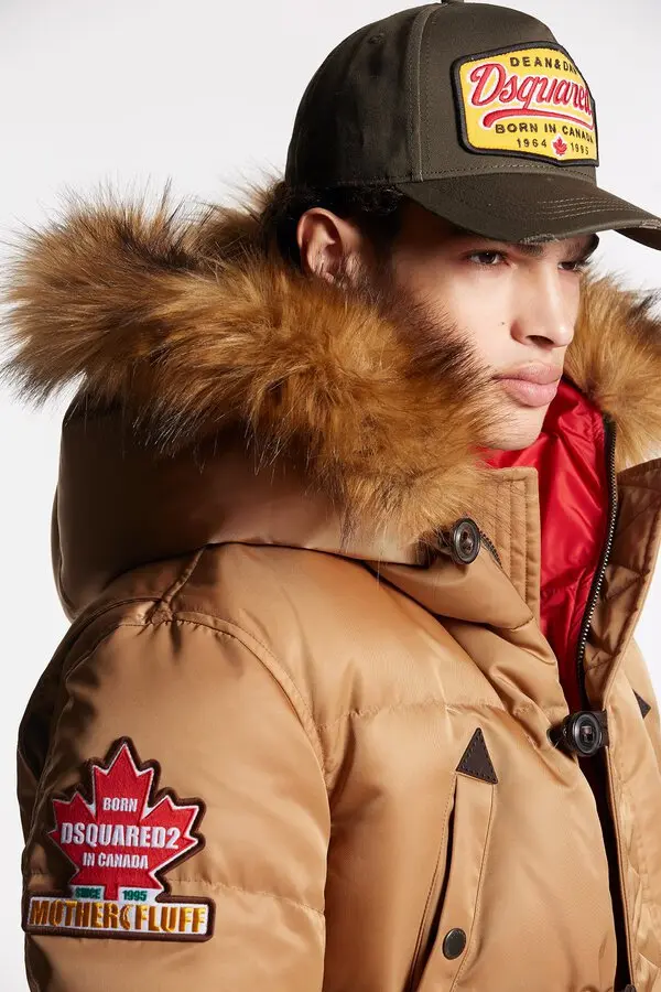 Dsquared2 Down Puffer Parka With Fur Trimmed Hood