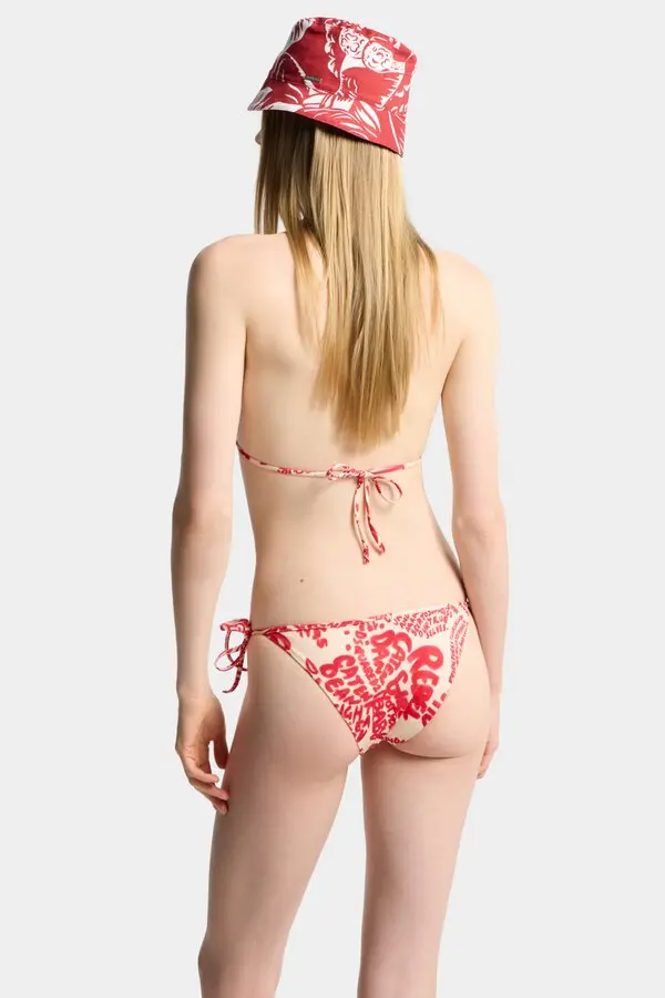 Dsquared2 Rebel Hibiscus Triangle Bikini Top - Fantasy