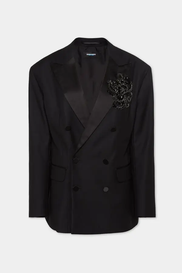 Dsquared2 Double Layer Backless Evening Blazer - Black