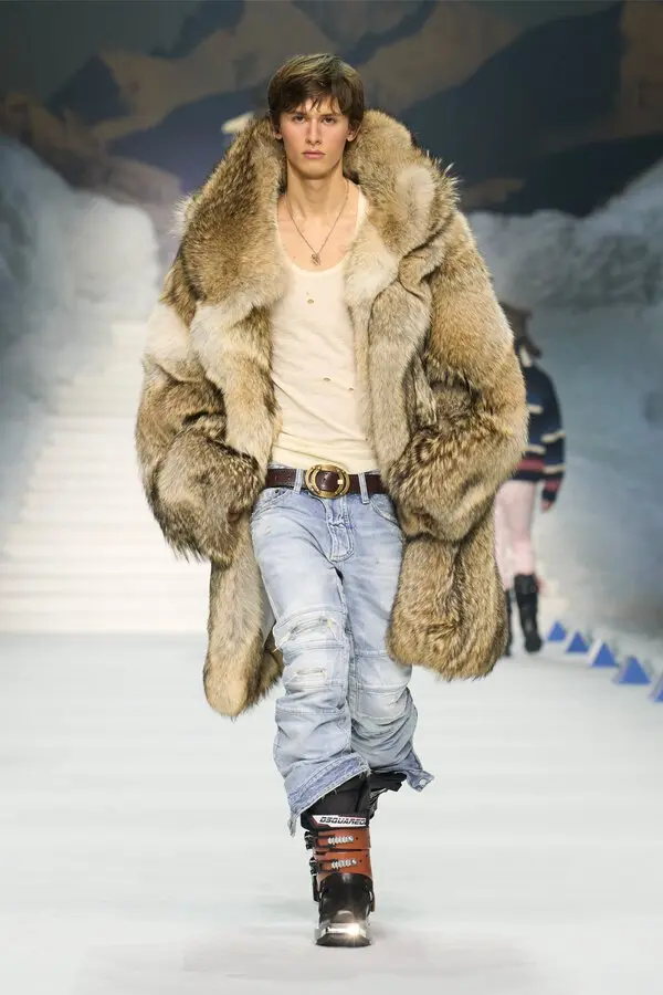 Dsquared2 Coyote Fur Hooded Coat