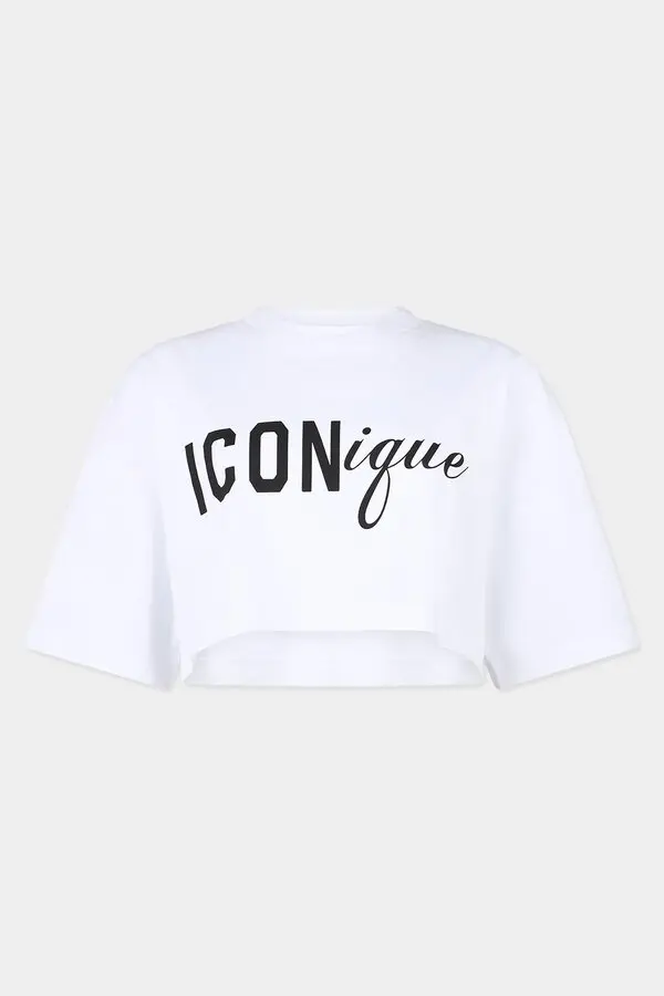 Dsquared2 Iconique Cropped Loose Fit T-shirt