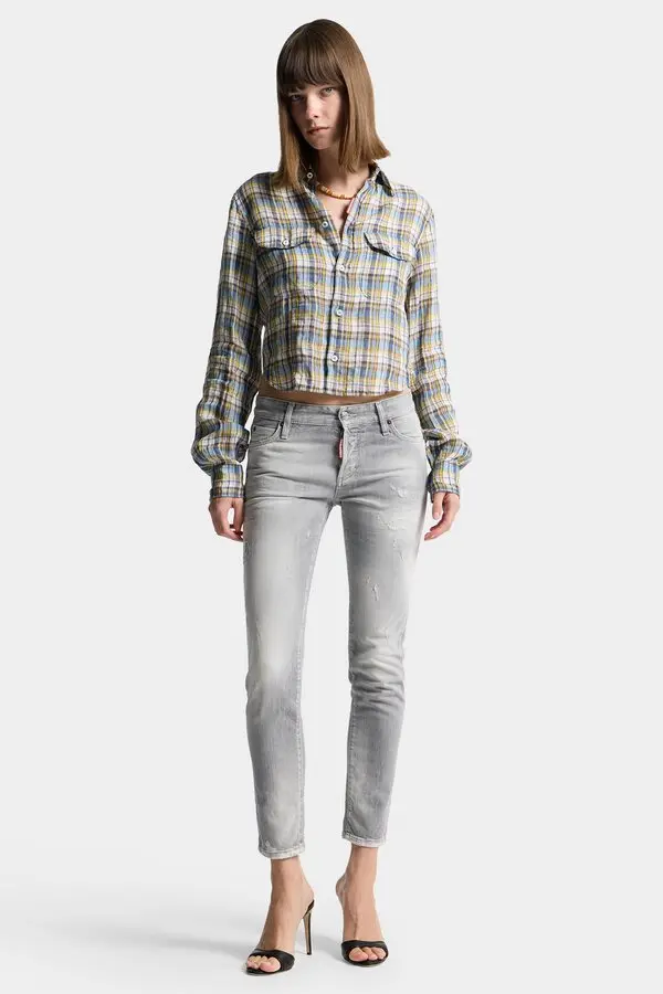Dsquared2 Brushed Wash Skinny Jeans - Grey