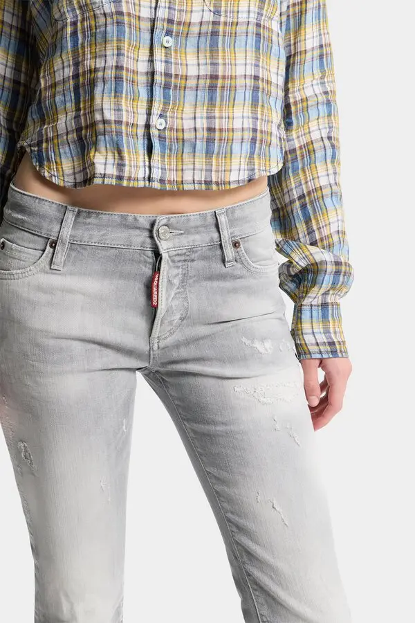 Dsquared2 Brushed Wash Skinny Jeans - Grey