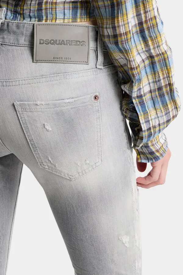 Dsquared2 Brushed Wash Skinny Jeans - Grey