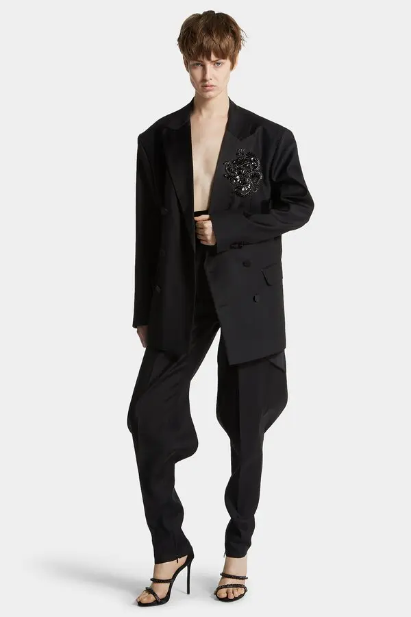 Dsquared2 Tailored Silk-wool Evening Pants