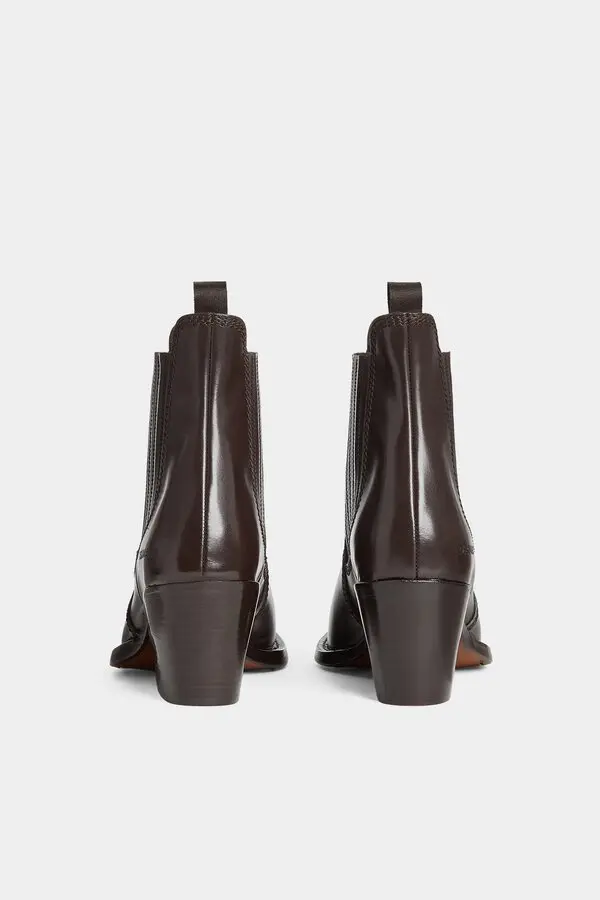 Dsquared2 Western Embroidered Heeled Ankle Boots